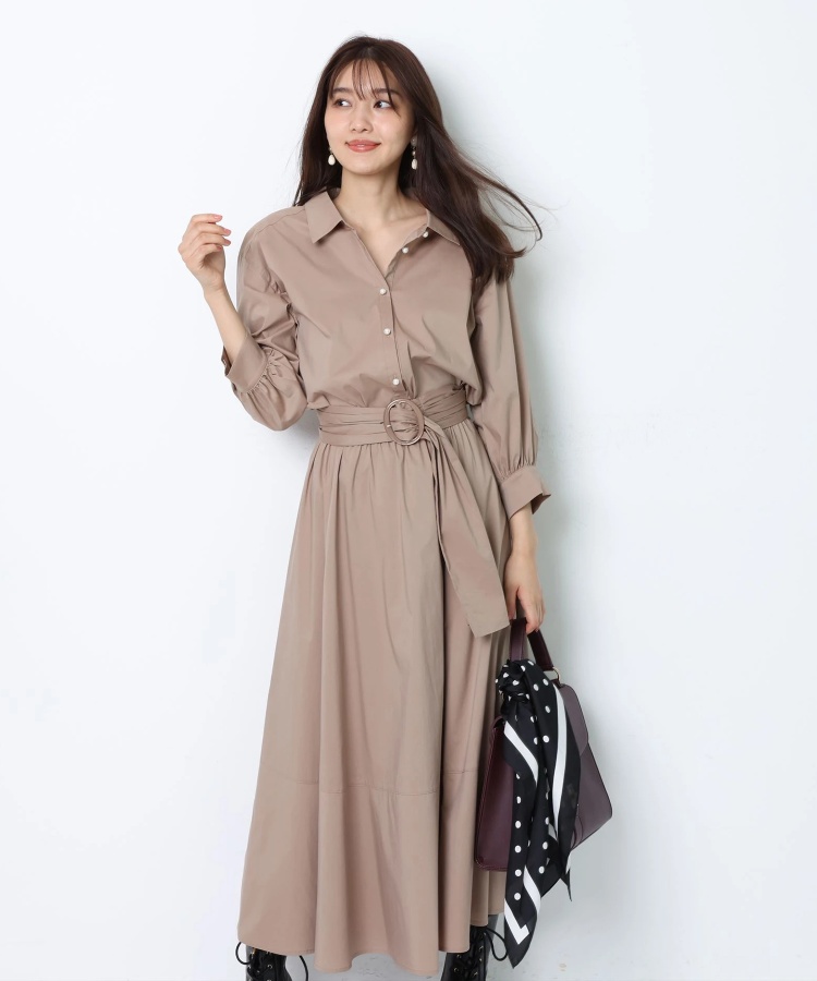 パール釦シャツ×スカートSET | ワンピース | JUSGLITTY（ジャスグリッティー） │【公式通販】Arpege story（アルページュストーリー）